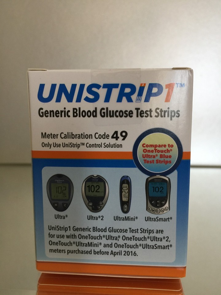 Unistrip 1 Blood Glucose Test Strips 600 Qty Exp 11/2026 Free shipping ...