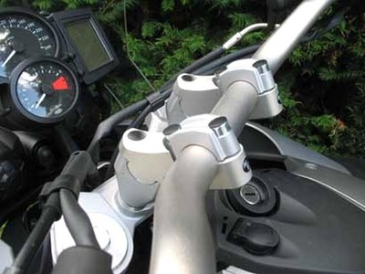 Handlebar Riser for BMW F650GS TWIN 2008+ 2" up and back included brake ...