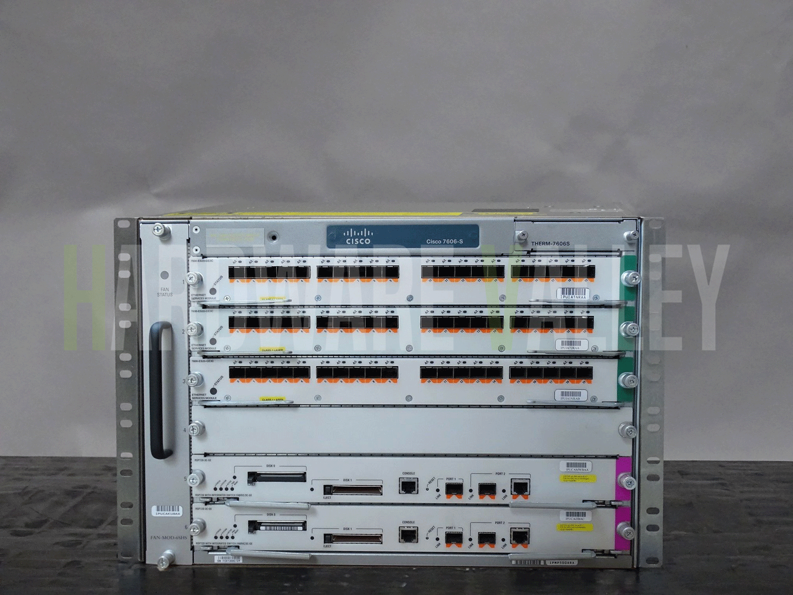 CISCO7606-S +FAN-MOD-6SHS +2x PWR-2700-DC + 3x 7600-ES20-GE3C + 2xRSP720-3CXL-GE | eBay