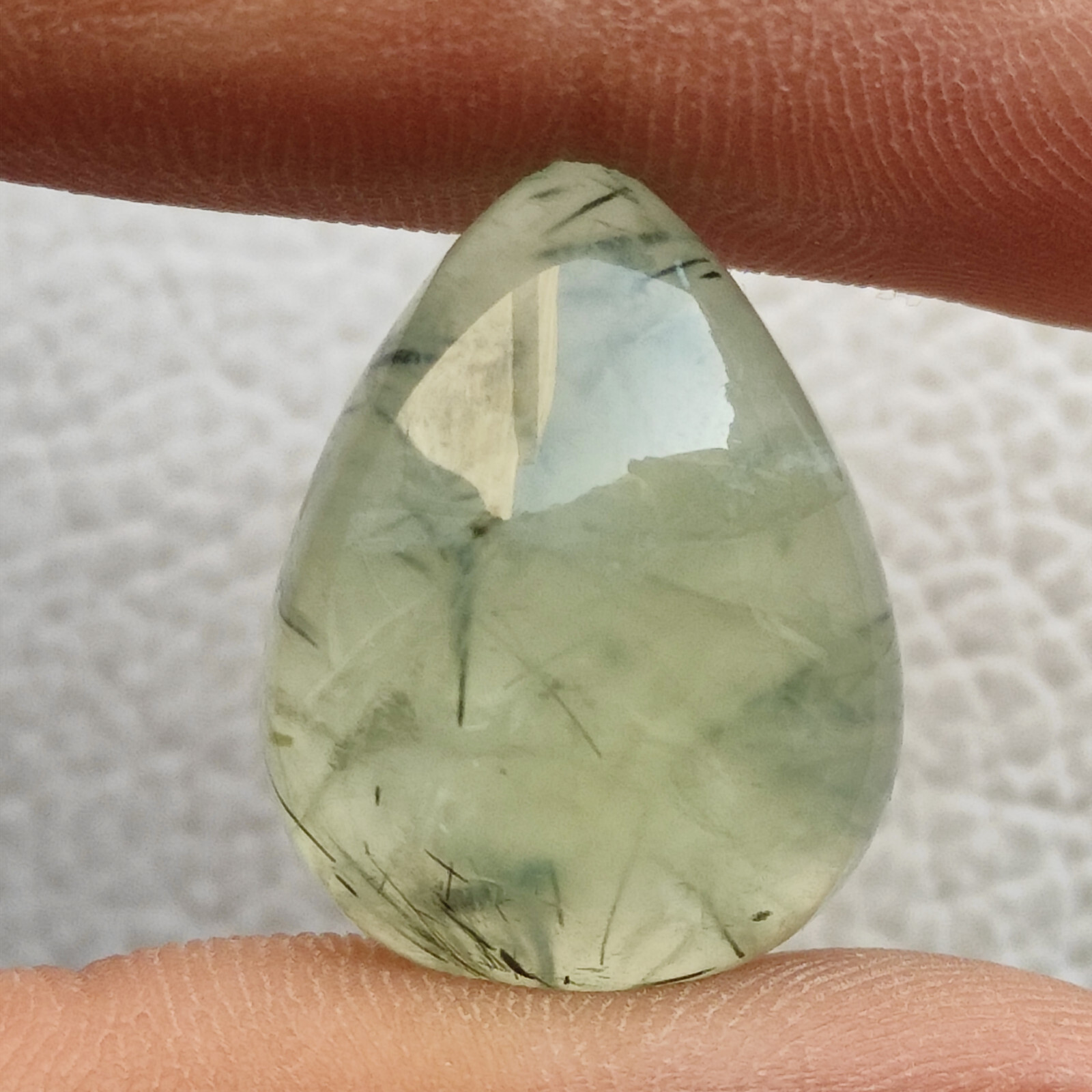 Natural green prehnite cabochon translucent prehnite healing gemstone ...