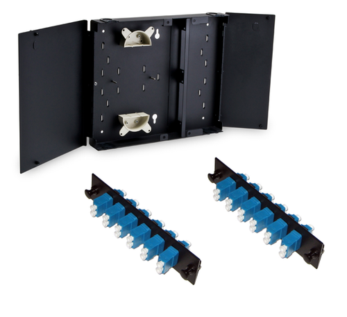 Fiber Optic 24 Port SMF FDP LC/UPC Wall Mount Patch Panel, Comes w ...