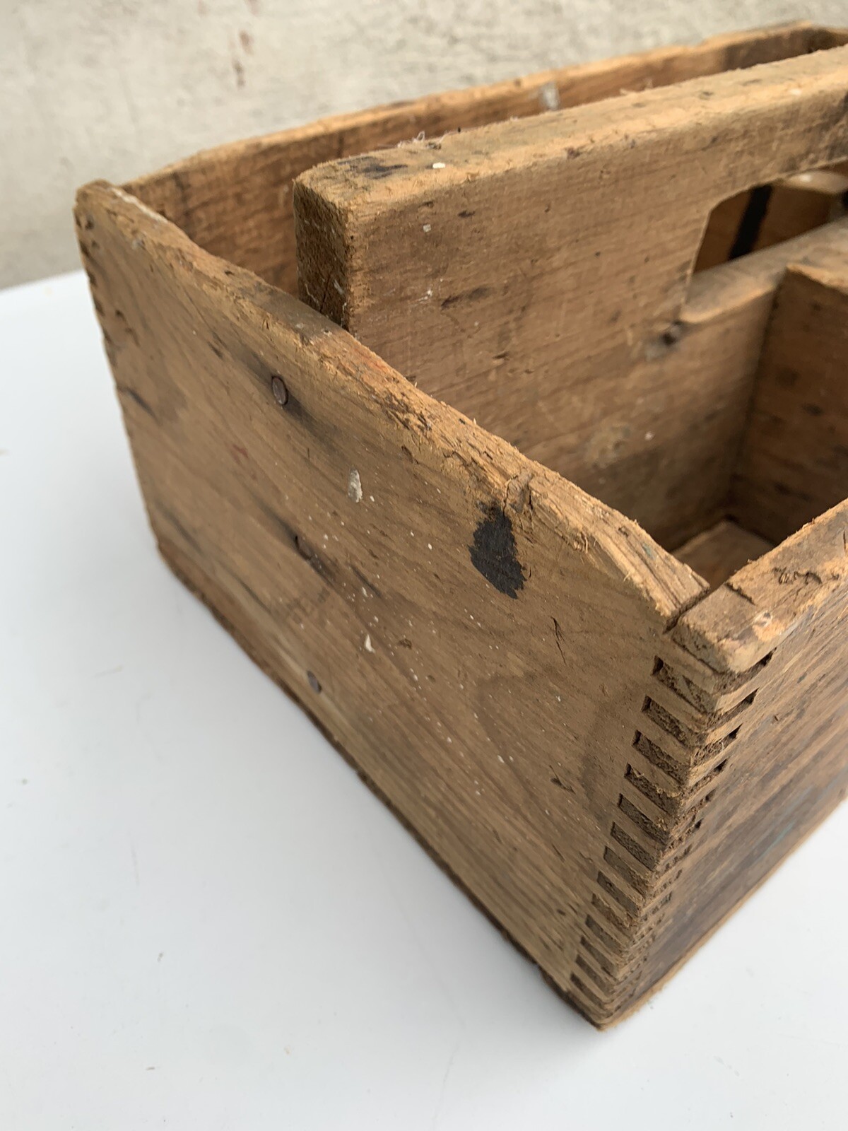 Antique Fabulous Wooden Tote Tool Box Carrier Holder Reuse for Display ...