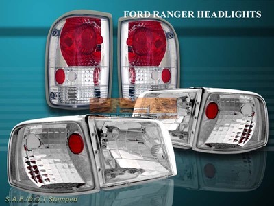 93 94 95 96 97 FORD RANGER HEADLIGHTS + CORNER CRYSTAL CLEAR + CLEAR ...