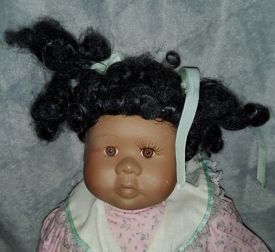 African American Porcelain/Cloth Doll Vintage Collectable. Ref00011 | eBay