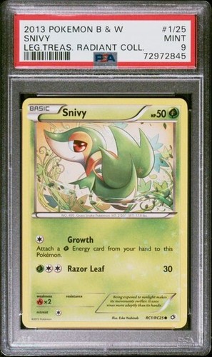 PSA 9 Mint Snivy Radiant Collection 2013 Pokemon Legendary Treasures # ...