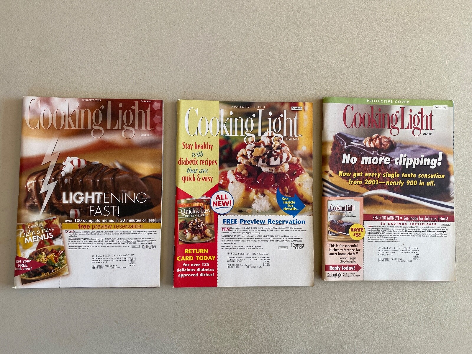 Cooking Light Magazines Lot of 3 | eBay