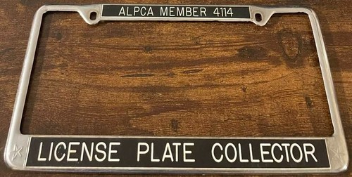 ALPCA Member 4114 License Plate Collector Frame Metal | eBay