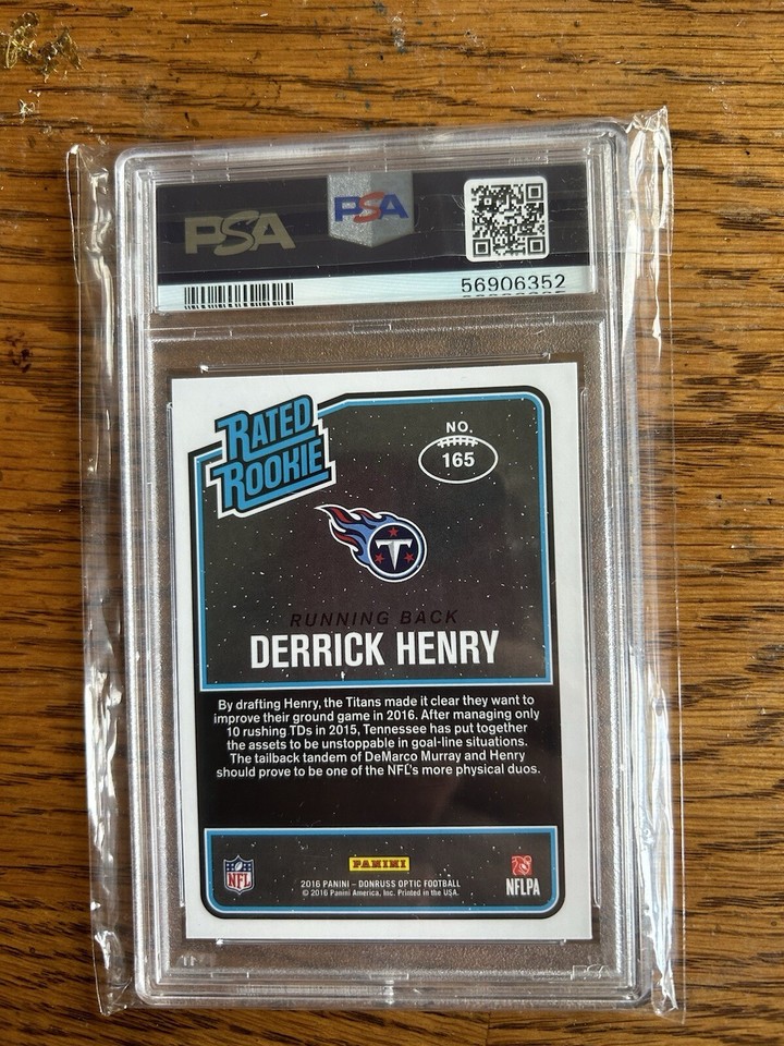Derrick Henry Rated Rookie 2016 Panini Donruss Optic PSA 9 Rookie *King ...