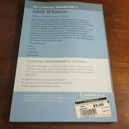 The Cambridge Introduction to Edith Wharton by Pamela Knights (Paperback, 2009) for sale online ...