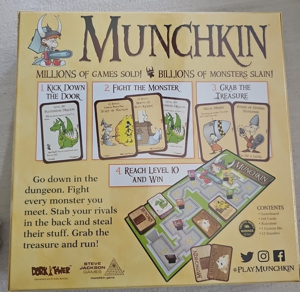 Munchkin Deluxe Board Game NEW Sealed SJG 1483 Steve Jackson 2018 ...