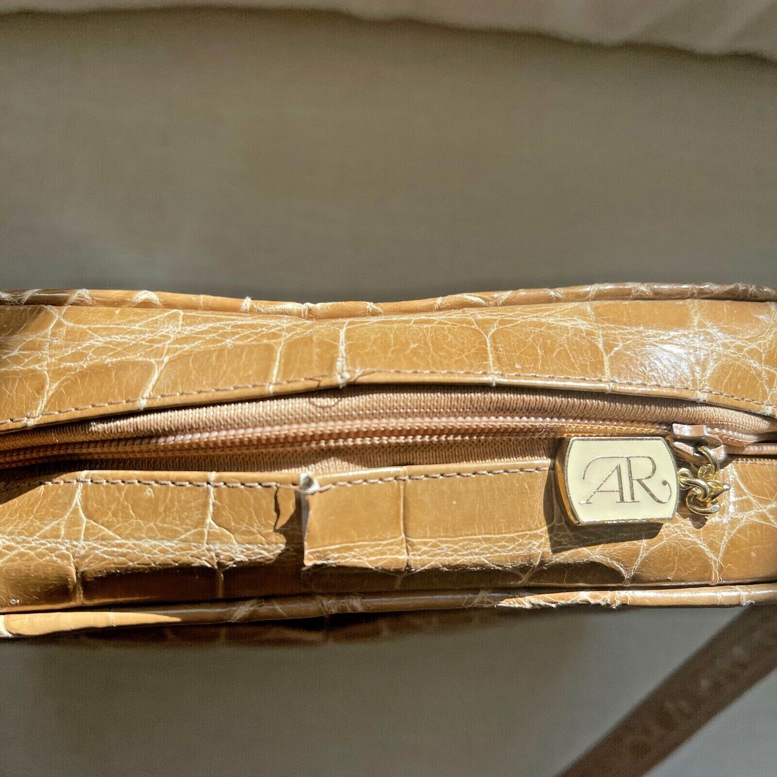 AR Alfred Roth IRV mark Crocodile Alligator Leather tan brown Germany ...