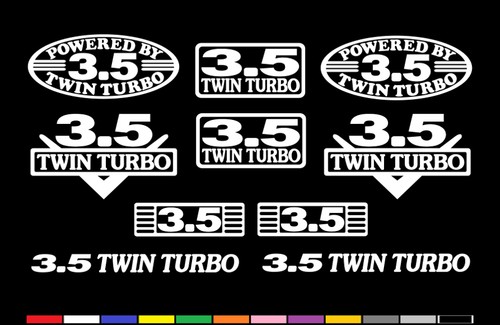 10 DECAL SET 3.5 L V6 TWIN TURBO ENGINE STICKER EMBLEMS VINYL DECALS ...