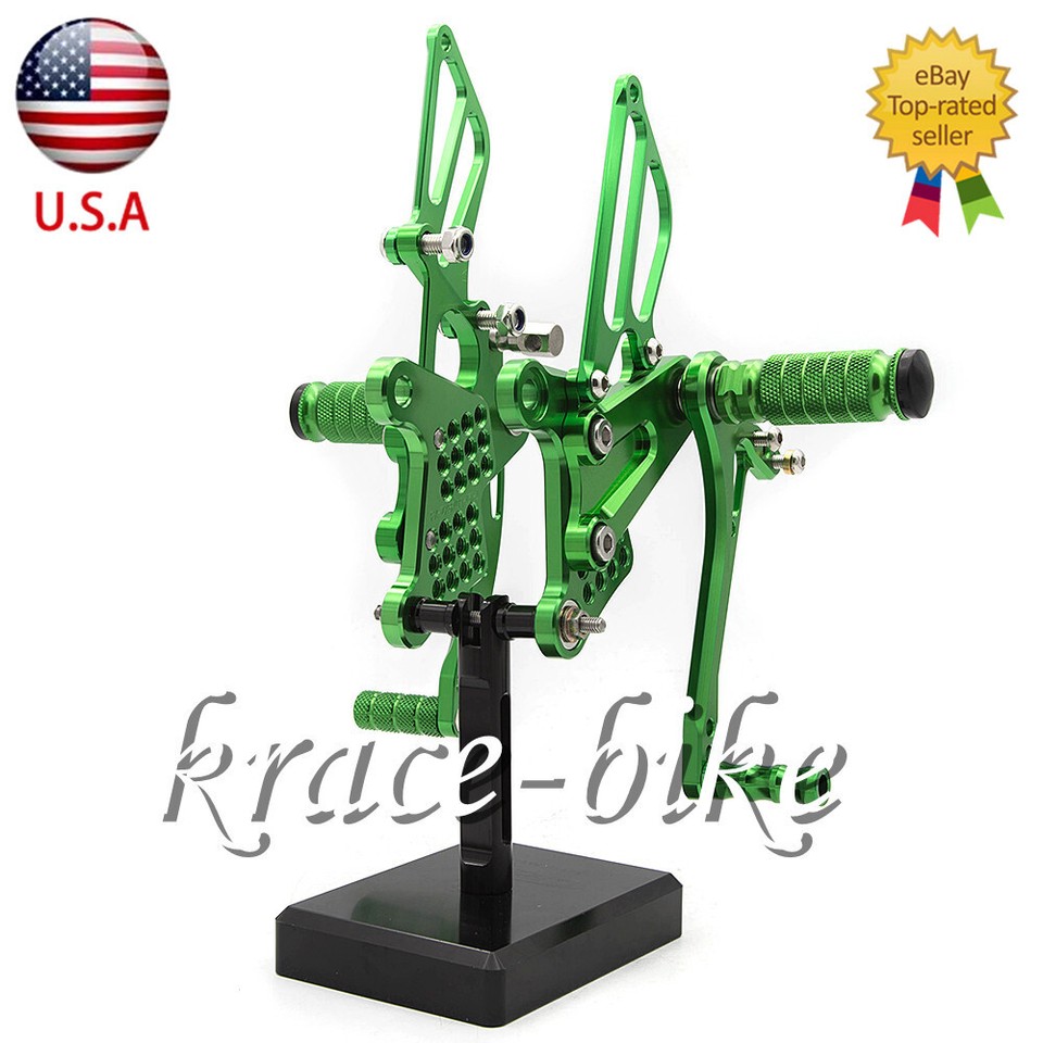 For Kawasaki ZX6R ZX636 2009-2025 CNC Rearset Footpeg Pedal Rear Set ...