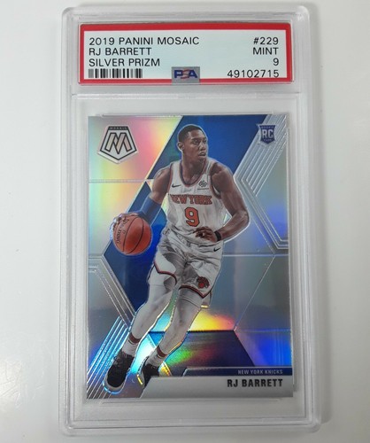 2019-20 Mosaic RJ BARRETT Silver Prizm Rookie PSA 9 MINT Knicks RC #229 ...