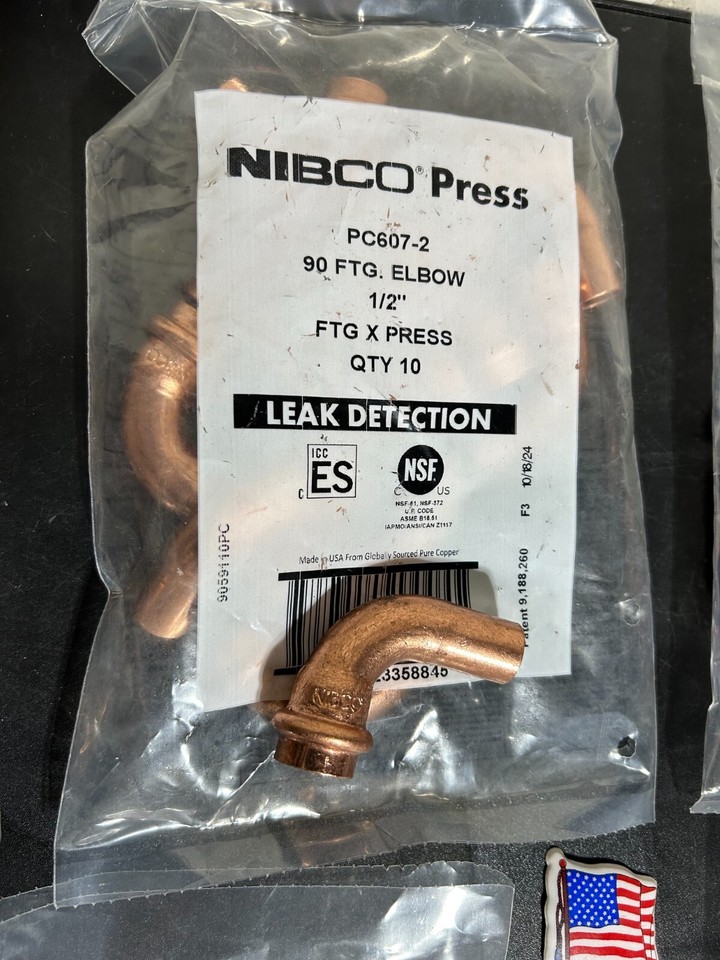 Lot of 80 - 1/2" NIBCO VIEGA PROPRESS PRO PRESS COPPER FITTINGS **MADE ...