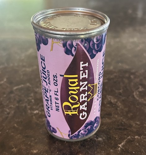 Vintage ROYAL GARNET 6 oz Concord Grape Juice Frozen Concentrate Tin ...