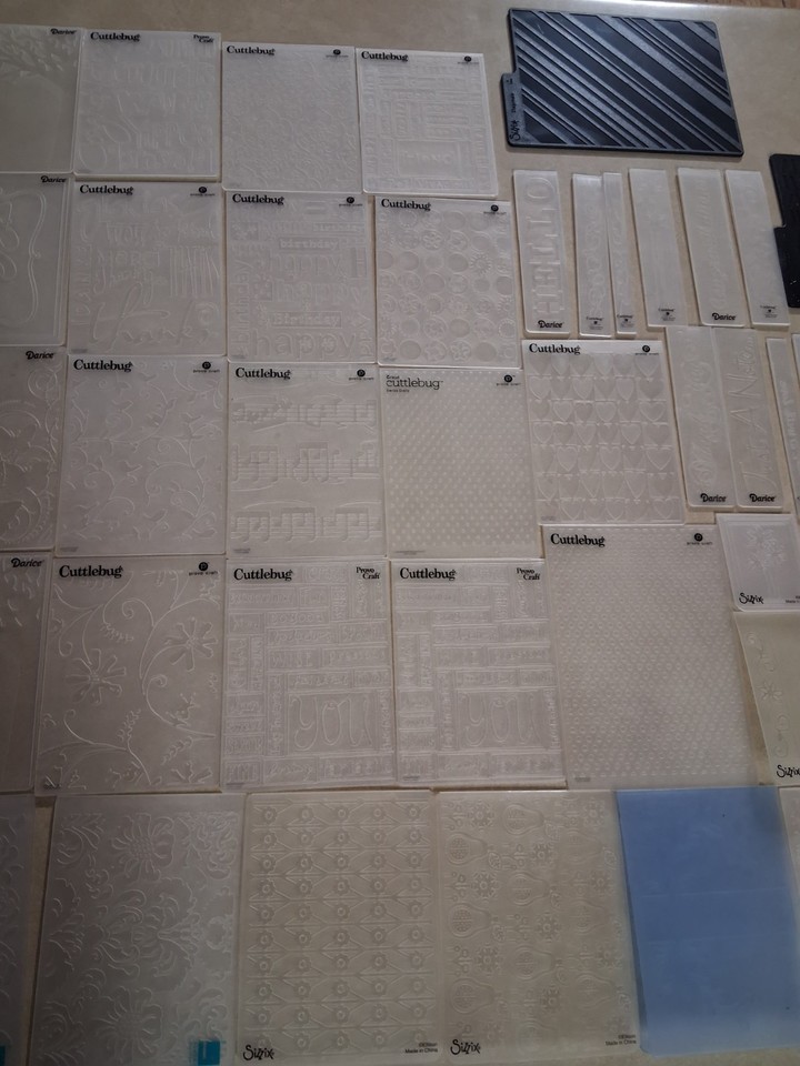 47 Embossing Folders , Cuttlebug Darice Sizzix Paper Studio ...