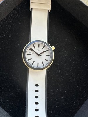 Vintage Swatch Watch Works! White & Black Popwatch PNW100 Swiss. Rare ...