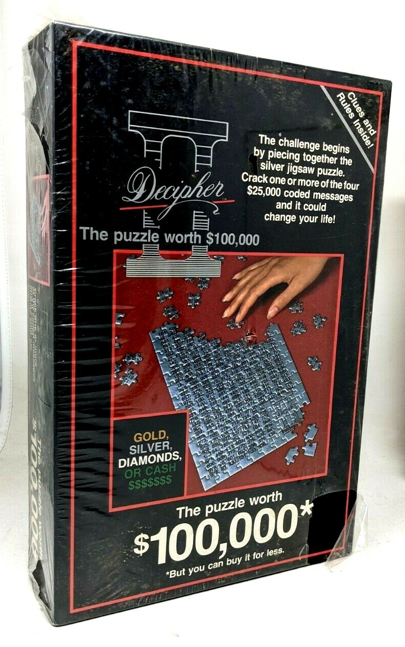Decipher II Jigsaw Puzzle Coded Messages Silver Vintage 1985 Game *SeE ...
