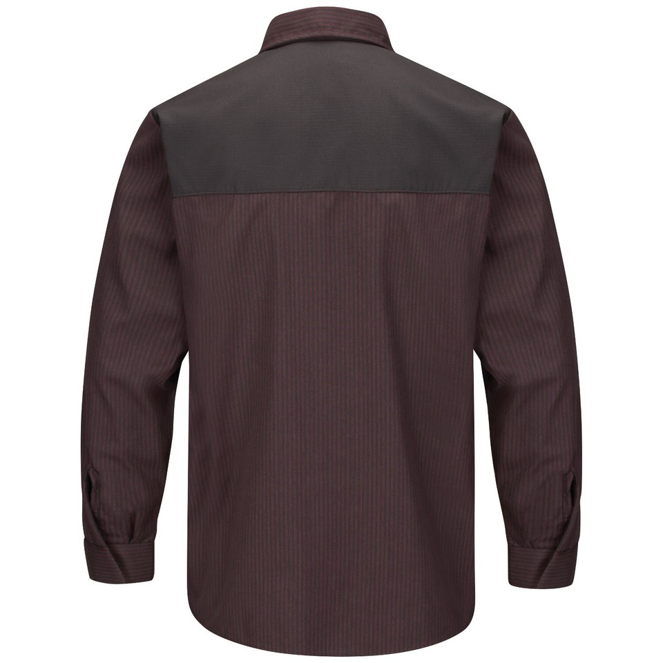 New Red Kap Men's Long Sleeve No Scratch Shop Shirt SY30 Striped Color ...