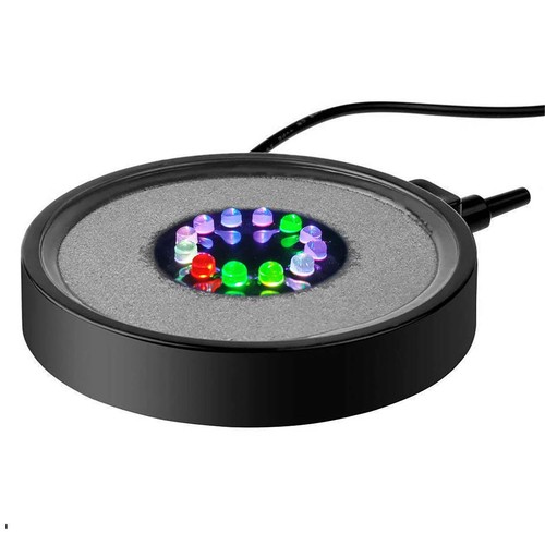 NICREW Multi-Colored Aquarium LED Bubbler Stone Disk Fish Tank Bubbler ...