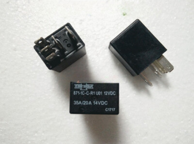2PCS Power Relay For 871-1C-C-R1-U01 12VDC 20A/35A 14VDC 5-Prong 5Pin ...