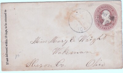 Brighton Iowa Early Hand Cancelled Fancy Cancel Postal Cover ~703AO | eBay