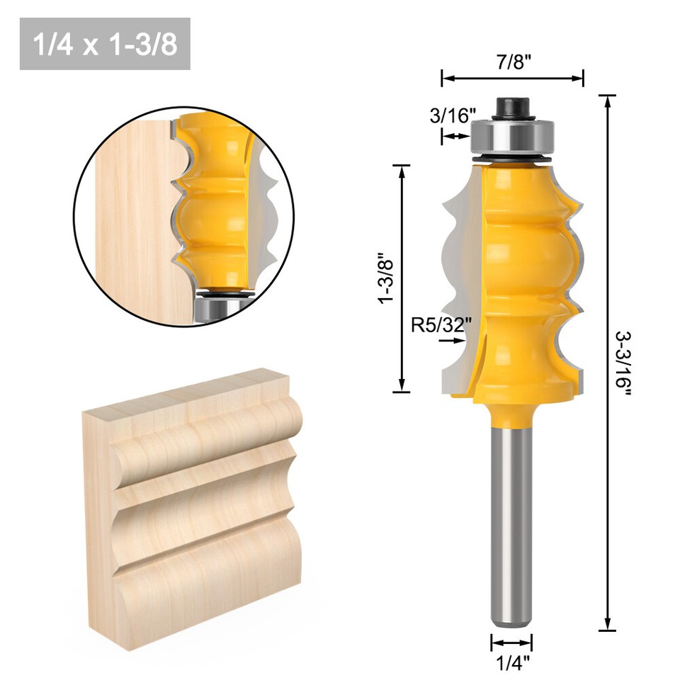 1PC 6mm 1/4 Shank Special Moulding Bit Carbide Molding Router Bit ...