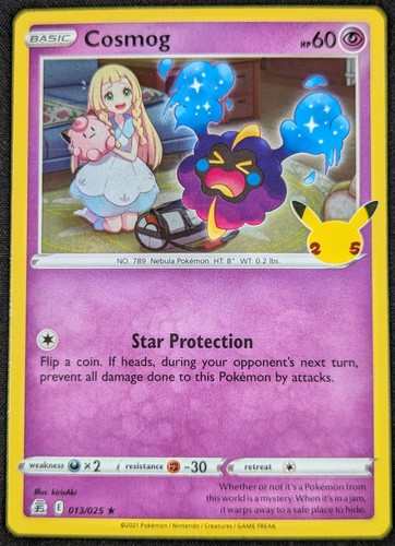 Cosmog 2021 Celebrations Holo Rare Pokemon Card 013/025 (NM) | eBay
