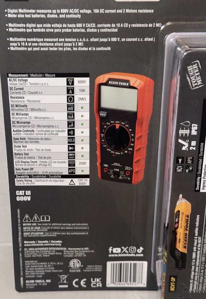 NEW Klein Tools MM320 Electrical Test Kit | eBay