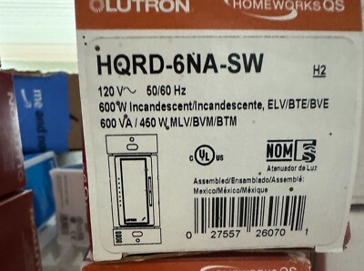 HomeWorks DesignerRF HQRD-6NA-SW 600W Adaptive Dimmer - Brand New | eBay