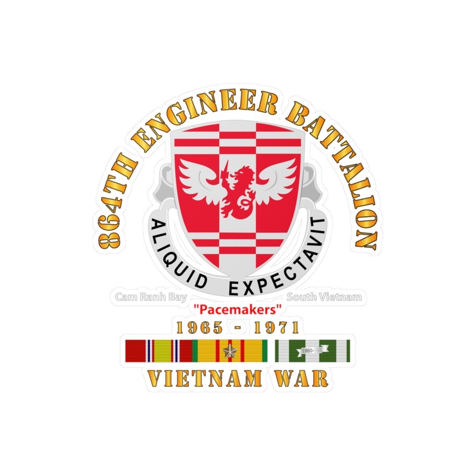 Kiss-Cut Vinyl - 864th Engineer Bn - 1965 - 1971 w VN SVC | eBay