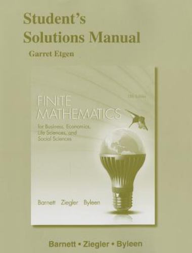 Student's Solutions Manual for Finite Mathematics for Business ...