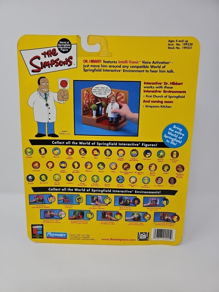 The Simpsons The World Of Springfield Interactive Figure Dr. Hibbert | eBay