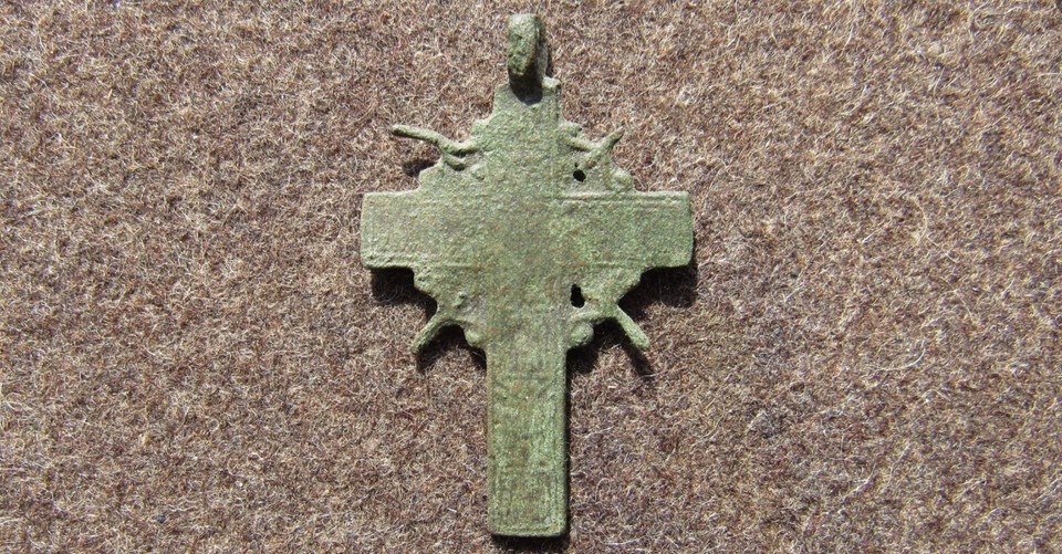 ANTIQUE 17-18th Cnt. Cossack Ukraine Orthodox Pectoral Big Cross ...