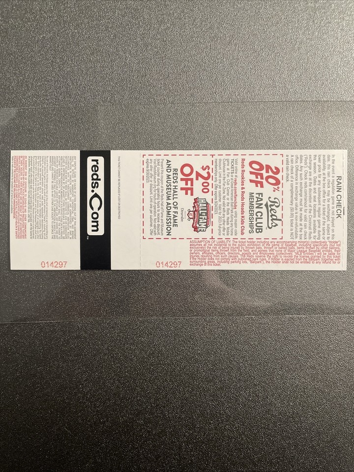 Andrew Abbott MLB Debut 6/5/23 Brewers @ Reds Ticket Stub *INFIELD BOX ...