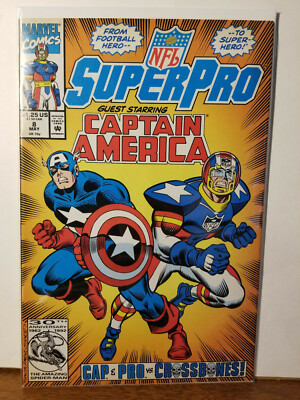 NFL SuperPro ft Captain America, Crossbones (Marvel Comics 1992) #8 VF ...