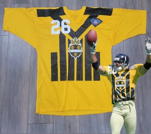 AUTHENTIC VINTAGE ROD WOODSON STEELERS 75TH ANNIVERSARY JERSEY 52 2XL ...