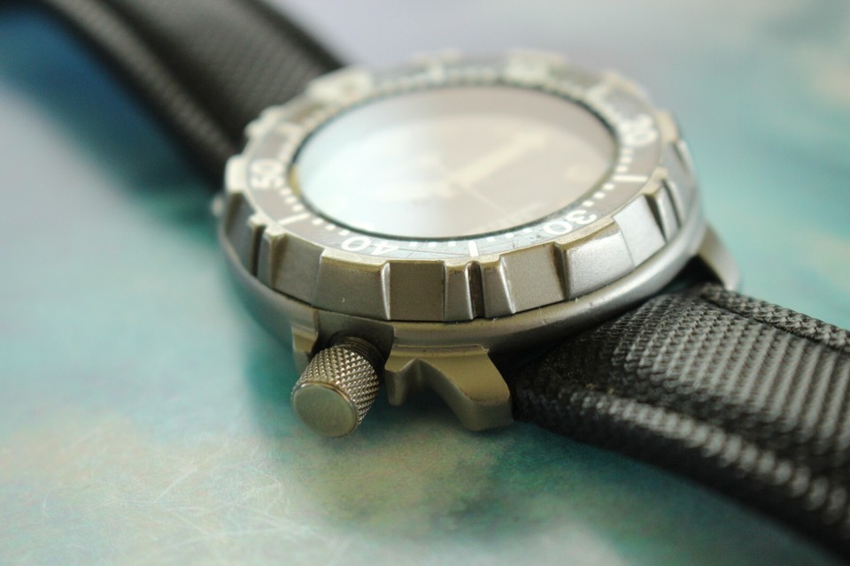 CITIZEN 300M BLACK DIAL TITANIUM DAY DATE BLACK STRAP PRO DIVER WATCH ...