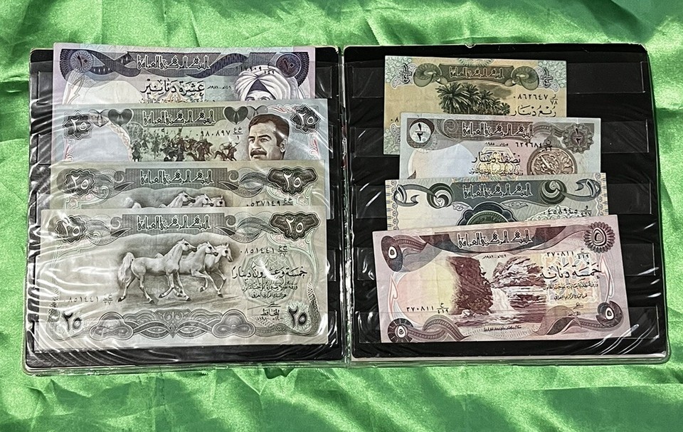 Iraqi souvenir Banknotes Folder Saddam Hussein Era, | eBay