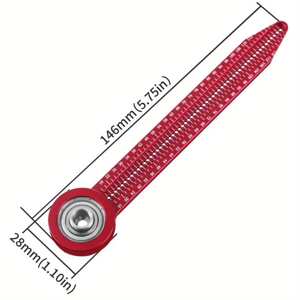 Professional Circle Scribe Gauge w/ Aluminum Alloy Ruler for ...