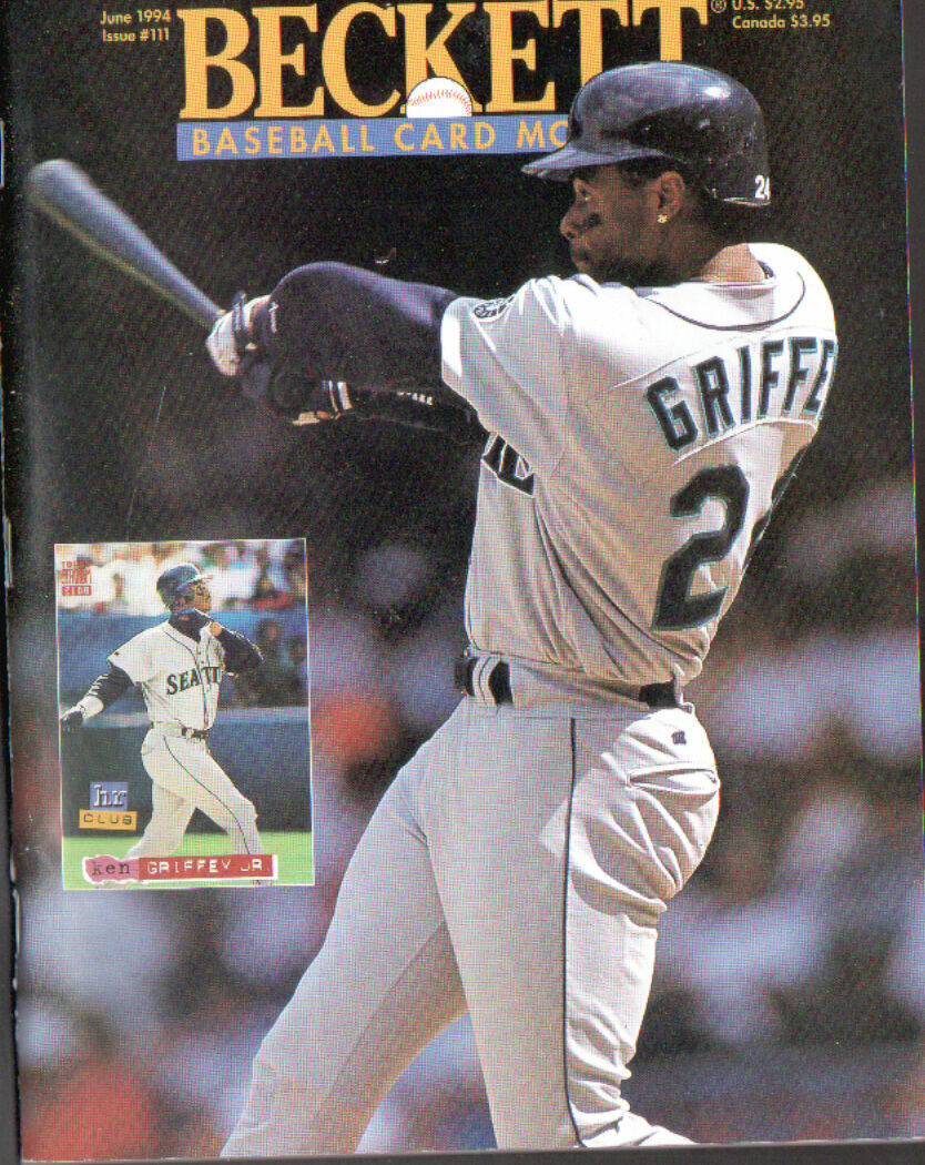 Magazine Beckett Baseball Card Monthly Ken Griffey Jr Cover July 1990 ...