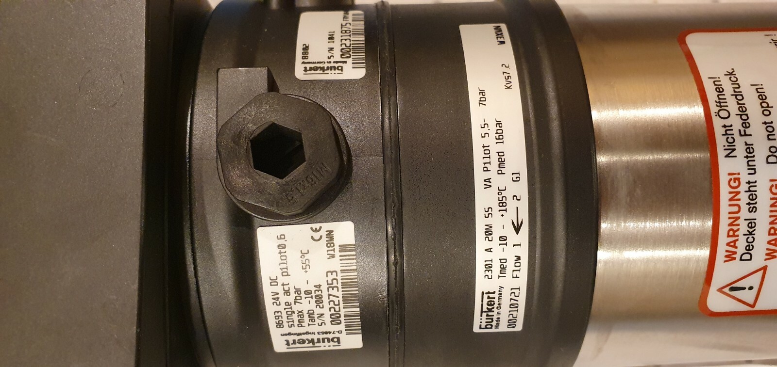 Burkert 2301 , Control Valve, Burkert 8693 , Digital Positioner Brand ...