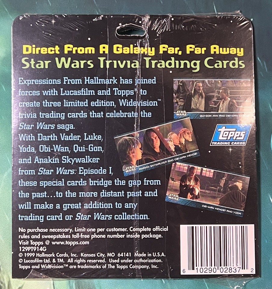 Star Wars Episode I Hallmark Trivia Trading Cards Topps 1999 Widevision ...