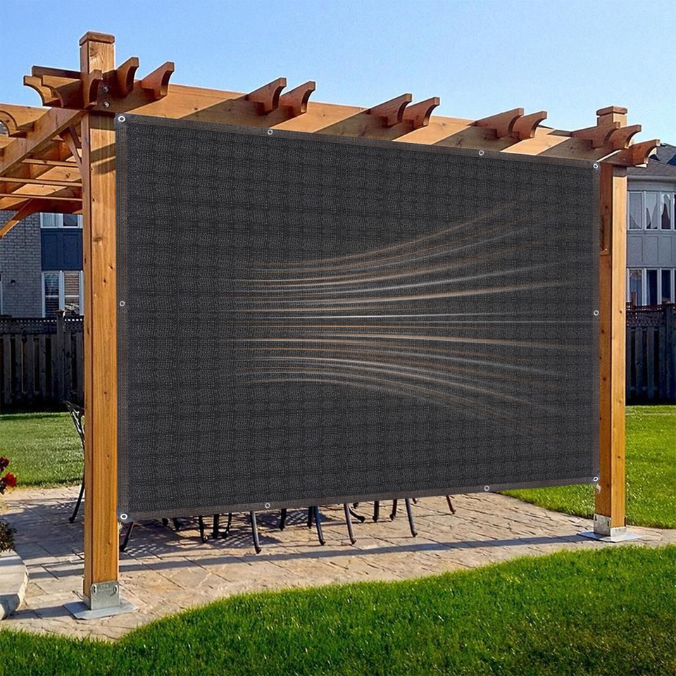 80% 90% Black Sunblock Shade Cloth Taped Edge w/ Grommets UV Resistant ...