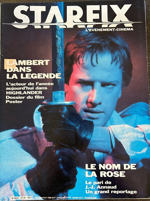 Magazine Starfix n°35, Christophe Lambert, Le Nom de la rose, Chris ...