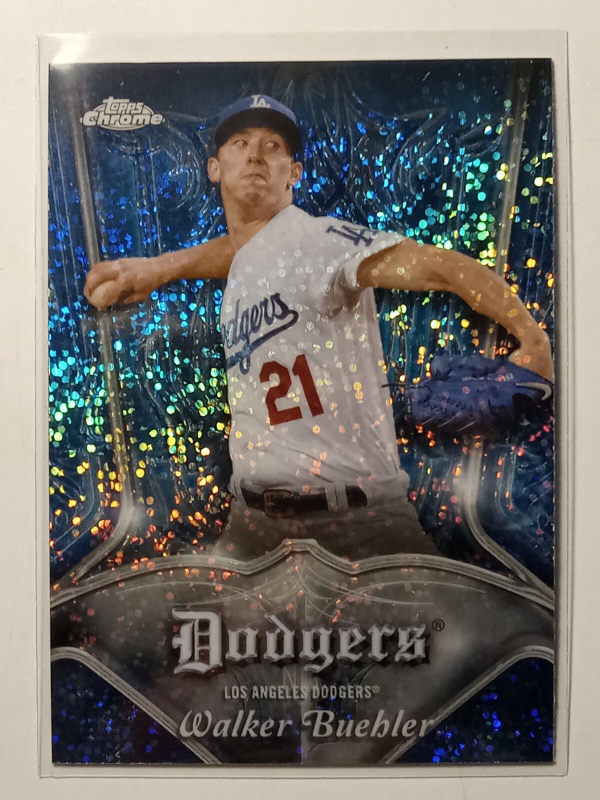 Walker Buehler 2022 Topps Chrome Pinstripe Refractor Los Angeles ...