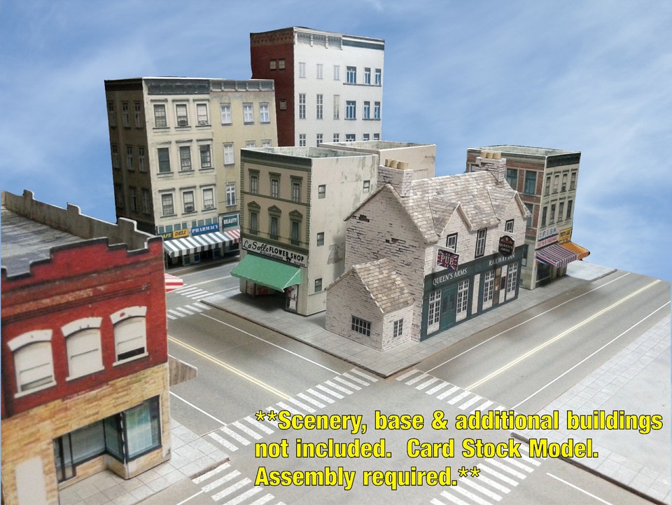N Scale Building - British Pub & Inn ( Cardstock PRE-CUT Paper Kit) | eBay