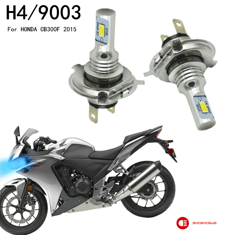 H4 9003 Motorcycle LED Headlight Bulbs 100W 8000K Fits For HONDA CB300F ...
