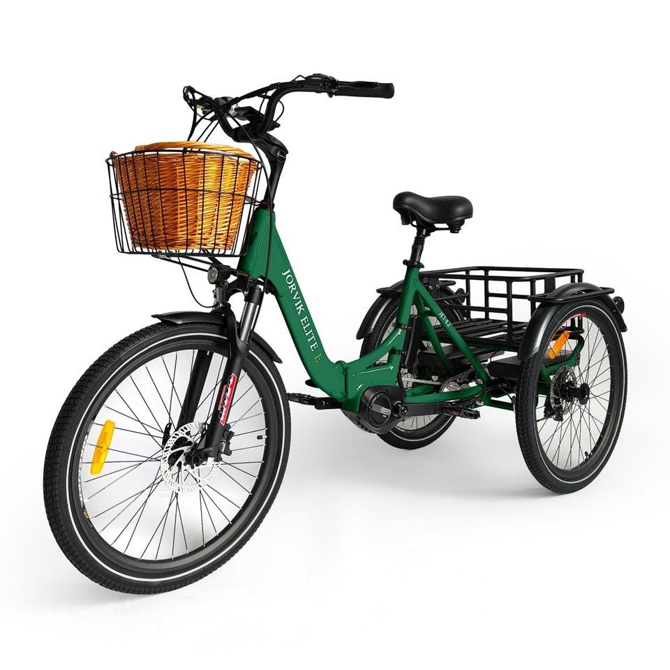 Jorvik Elite Mid-Drive Dual Battery Electric Folding Tricycle JET-E2 ...